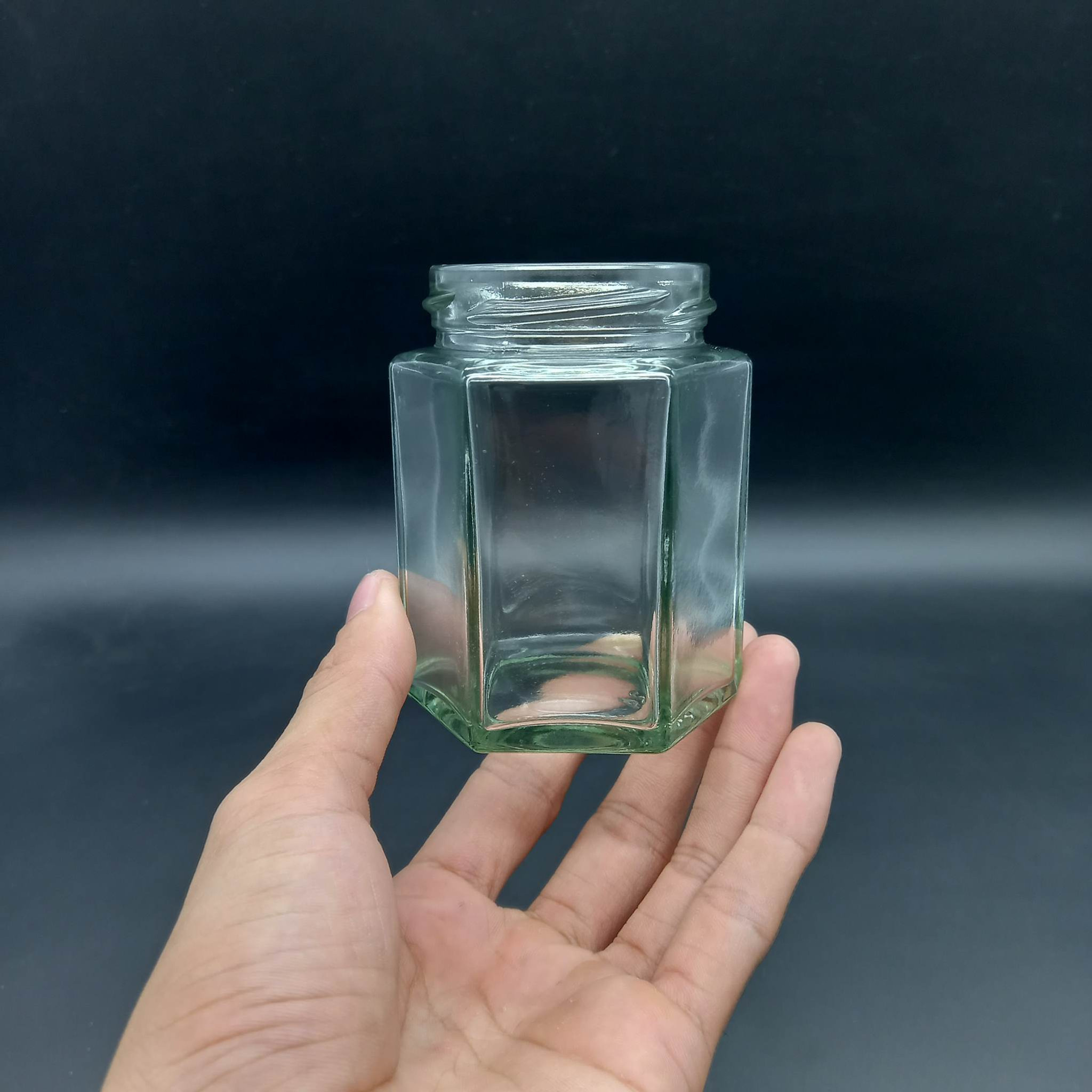 rp-29-hexagonal-glass-jar-190ml