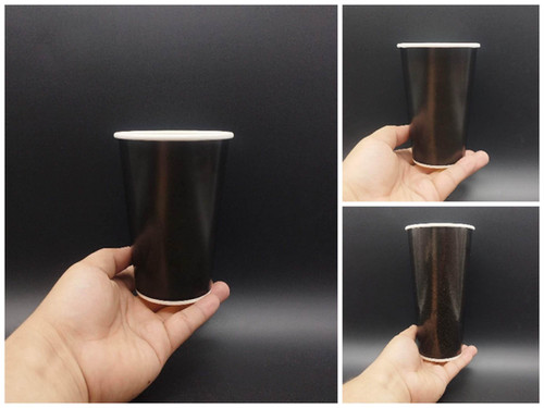 Single Wall Glossy Cup (Black) | GagMax Packaging