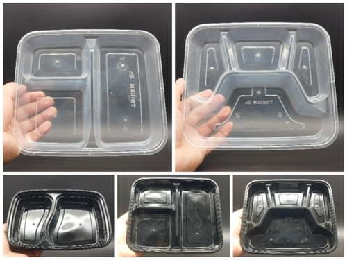 Trigem Microwavable - Clear and Black Bento | GagMax Packaging