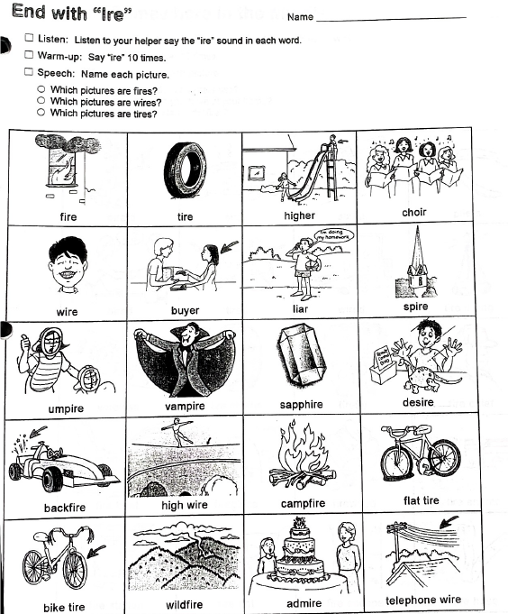 Vocalic R IRE Sound at the Word Level
