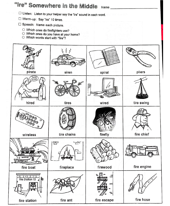 Vocalic R IRE Sound at the Word Level