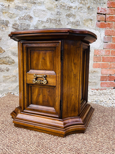 Spanish Gothic Revival Design Oak Nightstand / Cupboard. - #8110 | gb ...