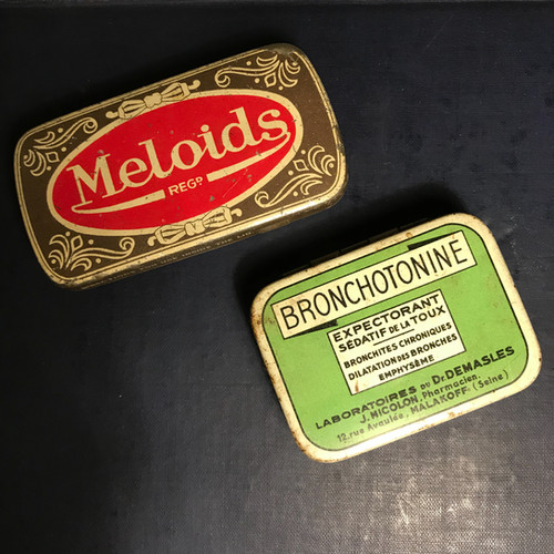 Vintage medicine tins Meloids & Bronchotonine | gb-revivals