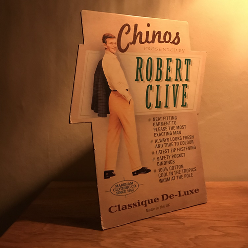 Vintage Markham Clothing Chinos Advertising Card | gb-revivals