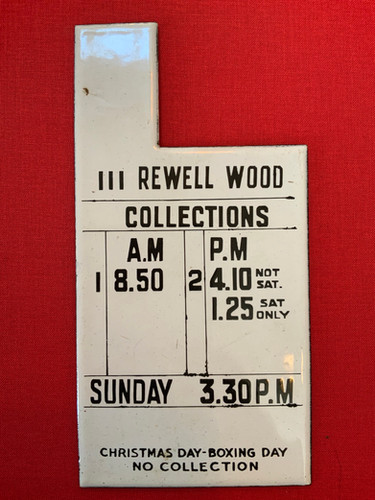 Early 20thC Royal Mail Pillar Box Enamel collection Time Plate - 111 ...