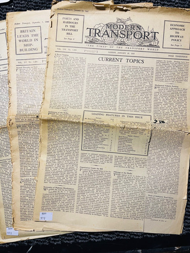 Modern Transport - The Times of the Transport World - 4 copies 1946/47 ...