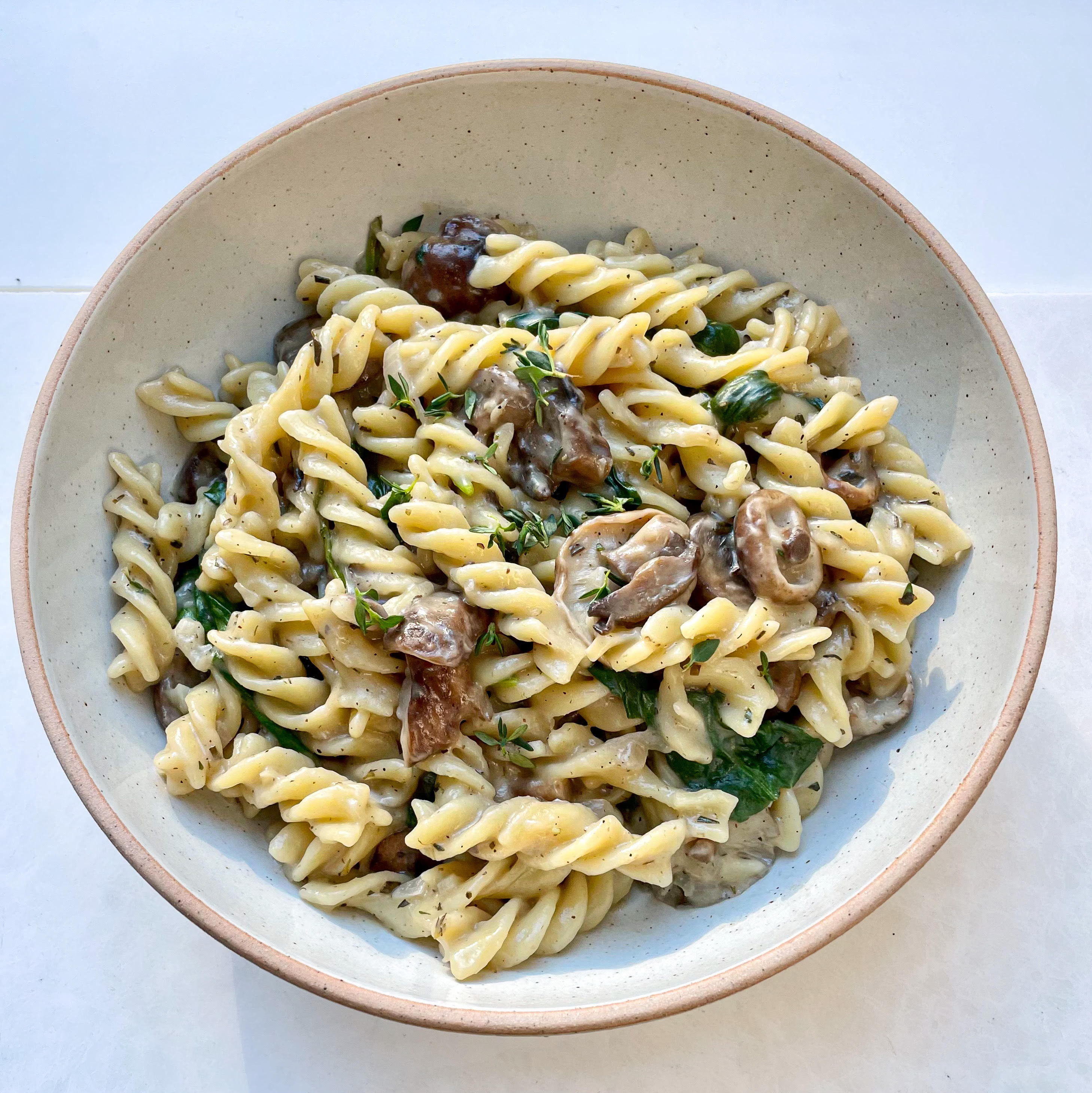 Who said you can't make a creamy hearty pasta without dairy or meat ...