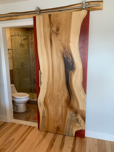 Poplar Door Slab with Magenta Epoxy | Chop Csuy Creations