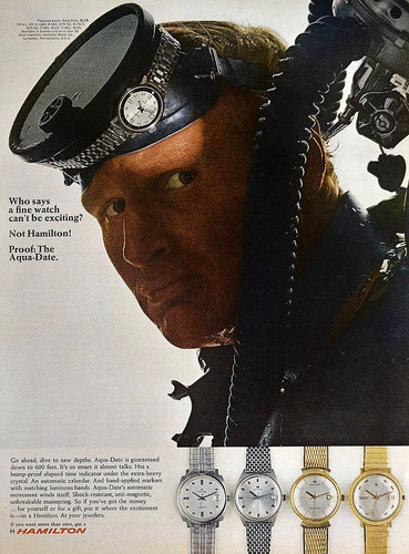 1966 Hamilton Aqua-Date Dive Watch Advertisement | DC Vintage Watches