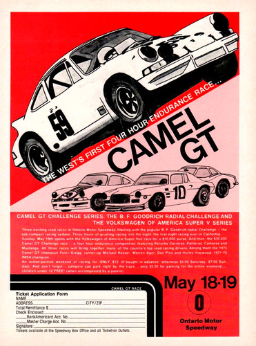 1974 Porsche 911 Camel GT Challenge Series Racing Advert | DC Vintage ...