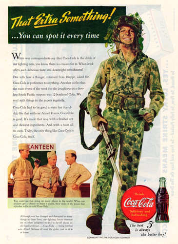 1950's Coca-Cola U.S. Army "That Extra Something" & Lucky Strike Advert ...