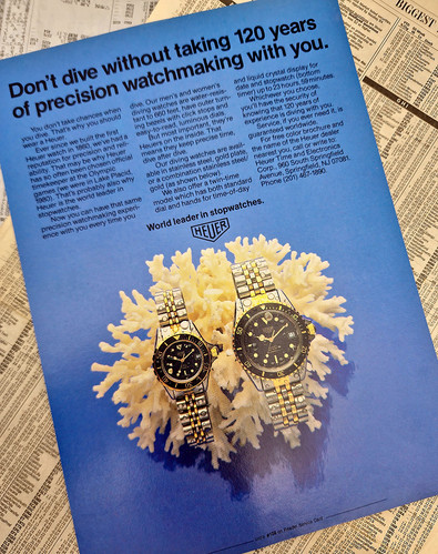 1982 Heuer Diver Watch Advert | DC Vintage Watches