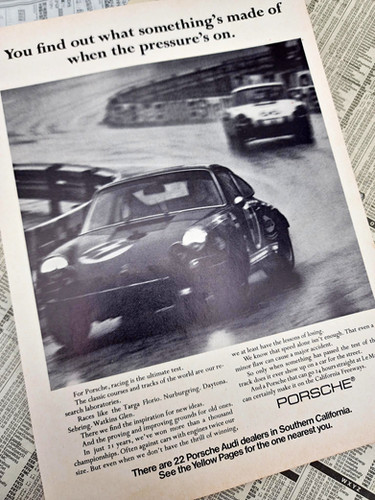 1971 Porsche 911 "Pressure's On" Racing Advert | DC Vintage Watches