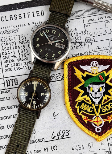 MACV-SOG 1967 Seiko 6619-8060 Automatic, w/Waltham W.C.C. Military ...