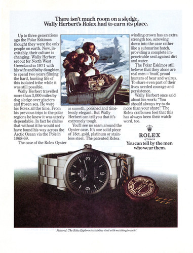 1980s Rolex Explorer "There Isn't Much Room on a Sledge..." Advert | DC ...