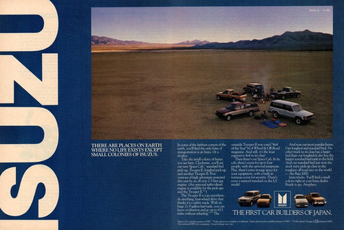 1985 Isuzu Trooper "Colonies of Isuzu" SUV Two-Page Advert | DC Vintage ...