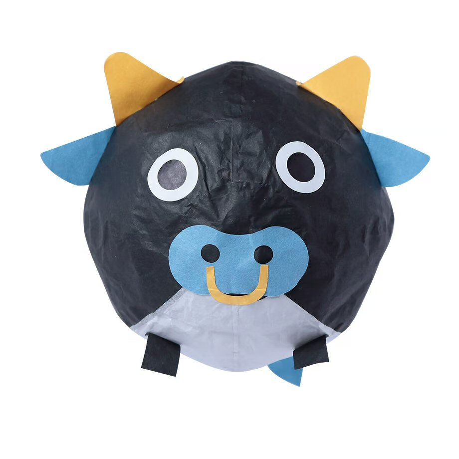 Japanese paper balloon - cow family | Zusetsu