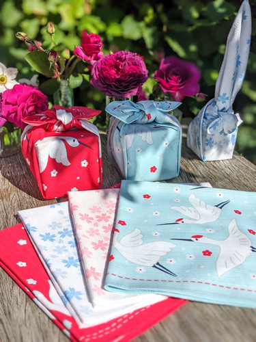 Mix and Match 4-Pack Zusetsu Furoshiki Bundle | Zusetsu