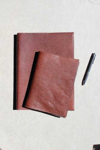 A4 or A5 Leather Diary Cover Dark Brown | elfreeman