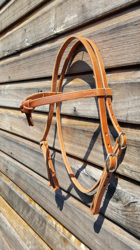Sliding Tied Brow Bridle Natural | elfreeman