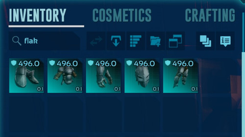 Max Flak BP Set Or Pre-Mades (Cross PvE Seth) | Arksales.org