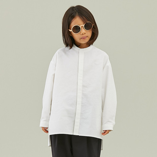 oxford no collar shirt(organic cotton) (MS35-1705) | mounten