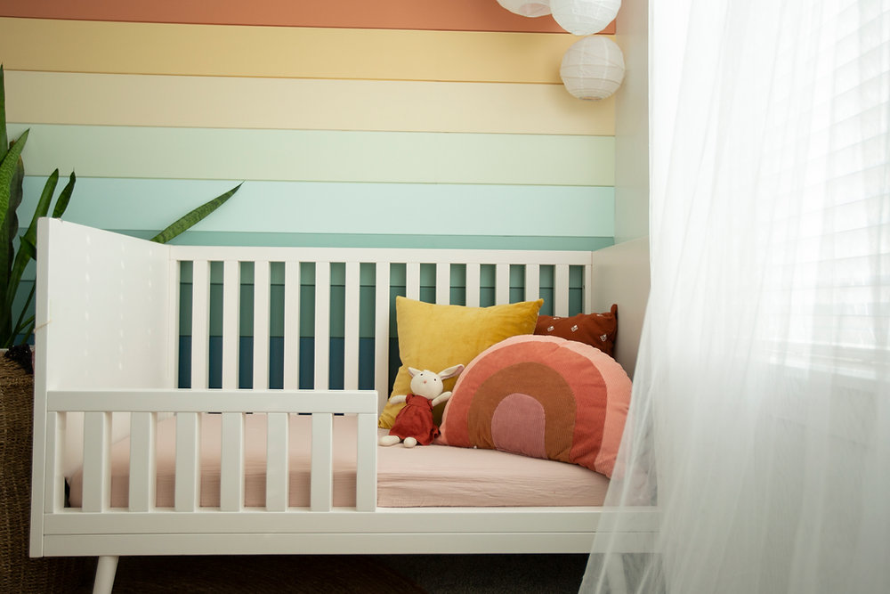 Rainbow Shiplap Wall - DIY