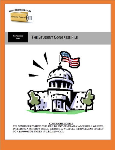 Congressional Debate File (1st - 50 Topics) | home