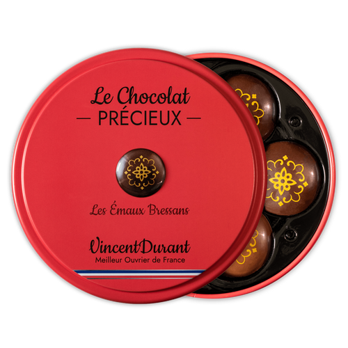 Coffret LE CHOCOLAT PRÉCIEUX - Émaux Bressans au caramel - 24 chocolats ...