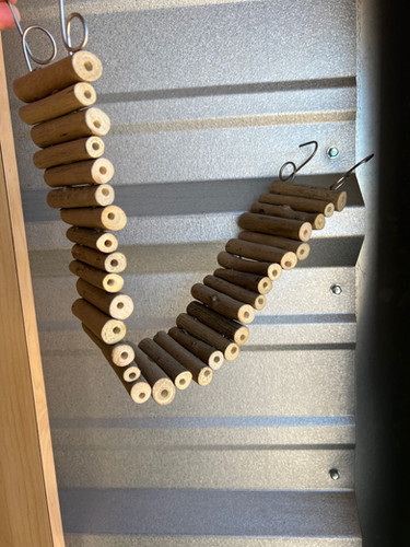 A&E- Natural Wooden Bendable Ladder | Birdie Bird Aviary