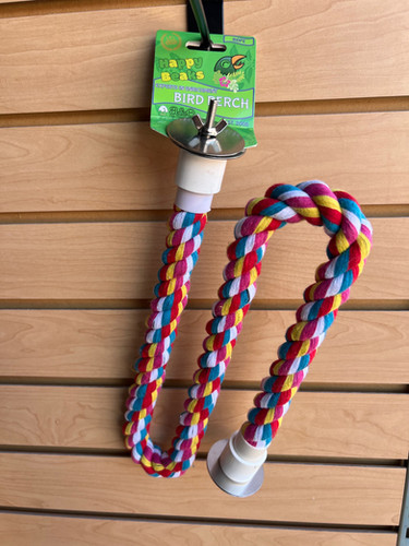 A&E - Extra Long Multicolored Cotton Rope Perch | Birdie Bird Aviary