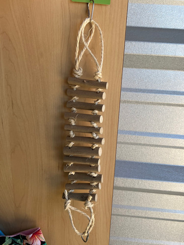 A&E- Natural Wood Rope Ladder | Birdie Bird Aviary
