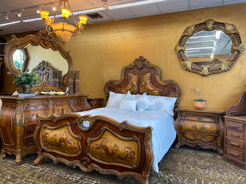 AICO by Michael Amini Palais Royale 5PC Bedroom Set (Pre-Owned) | Snooty Fox Consignment