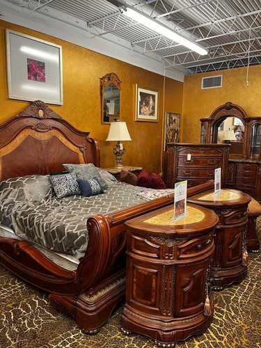 AICO by Michael Amini Cortina Bed Only (Pre-Owned) | Snooty Fox Consignment