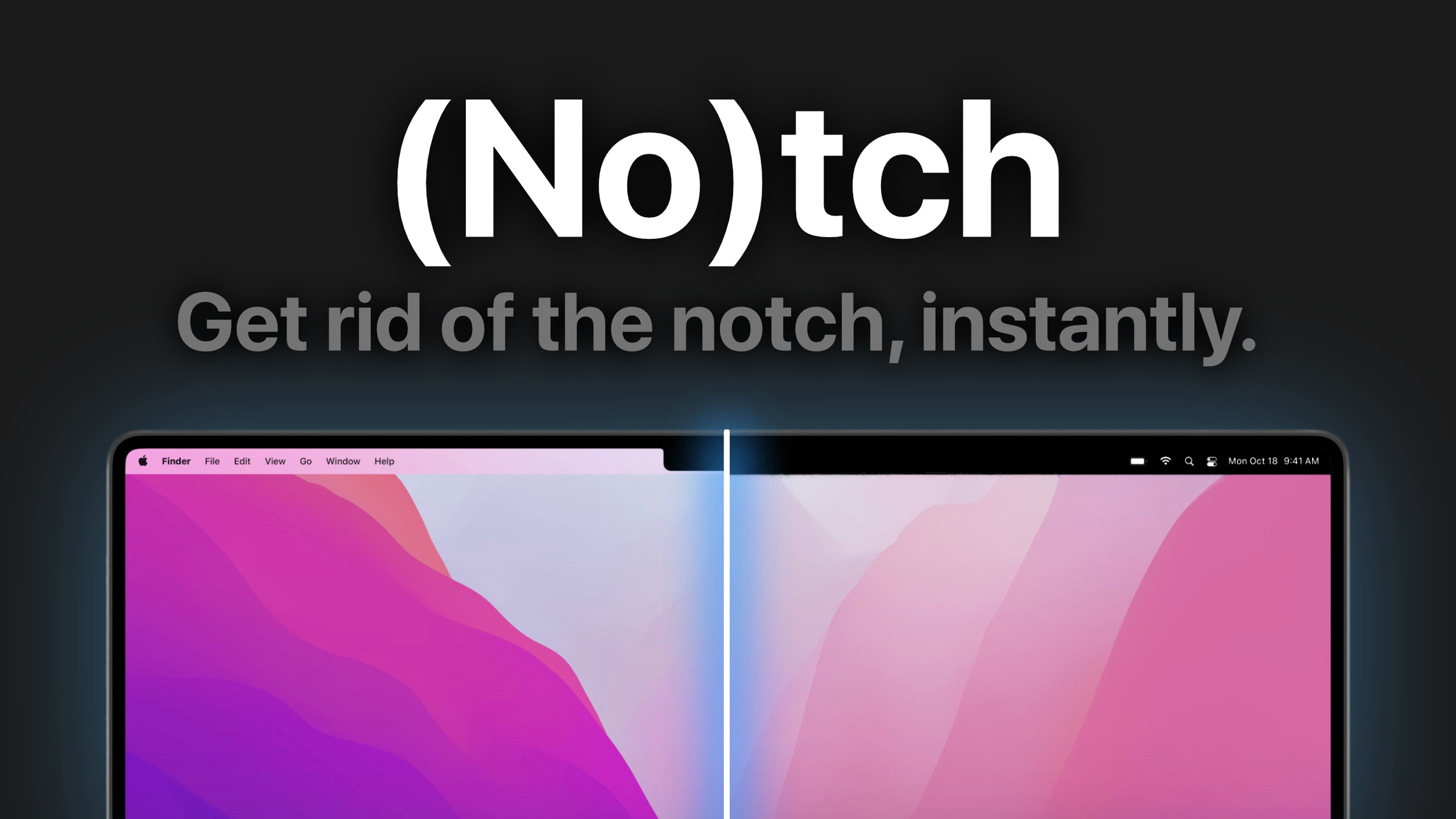 Remove the Notch on any MacBook with (No)tch | Siri Shortcuts Collection
