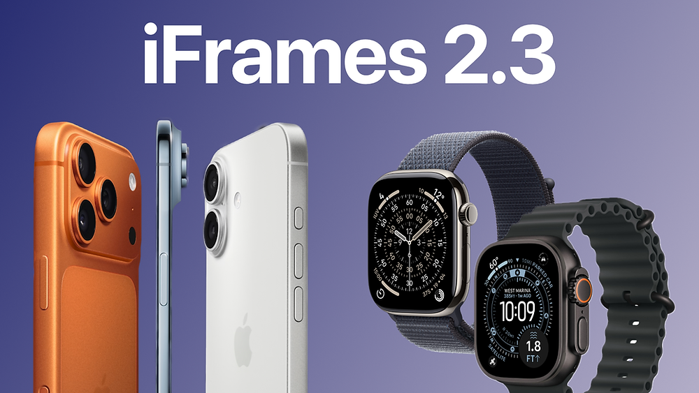 Introducing iFrames 2.3: 12 new supported devices.