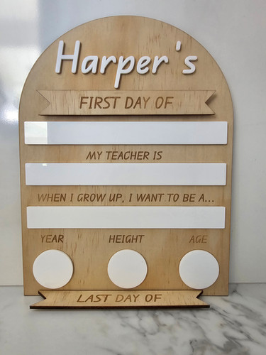 Personalised My First/Last Day Board | KeepsakestoCrowAbout