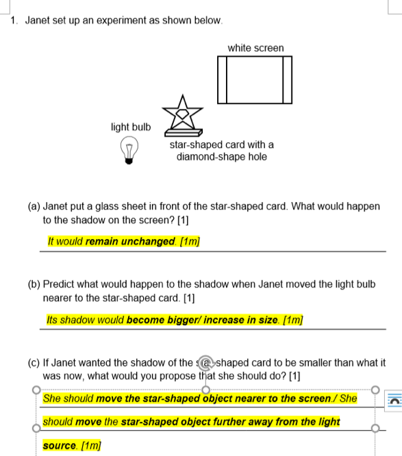 Primary 4 Science for September - Light Energy