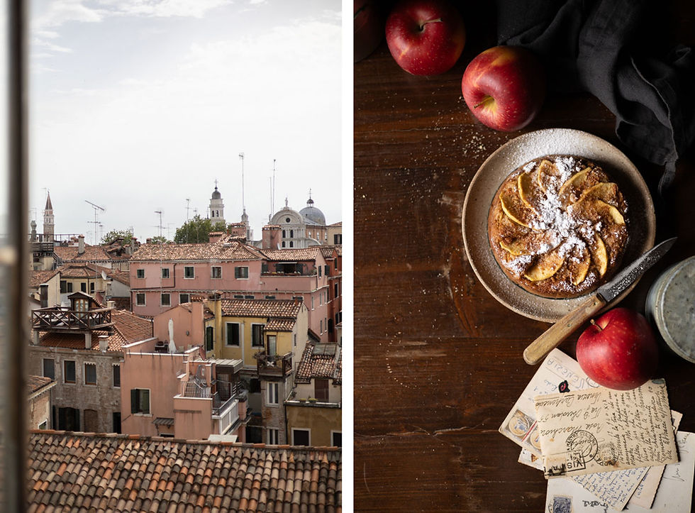 Mini Rustic Apple and Amaretti Cake