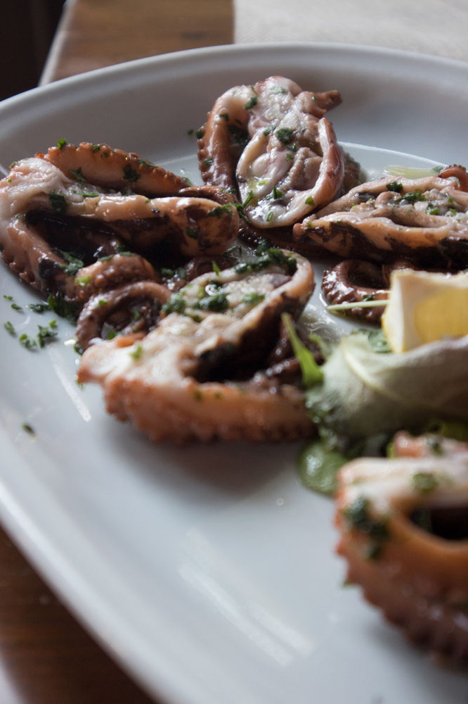 Traditional fish lunch at Osteria al Mercà on the Lido of Venice