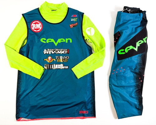 Seven MX Zero volt/teal gear combo (30/L) | The Dirt Bike Depot