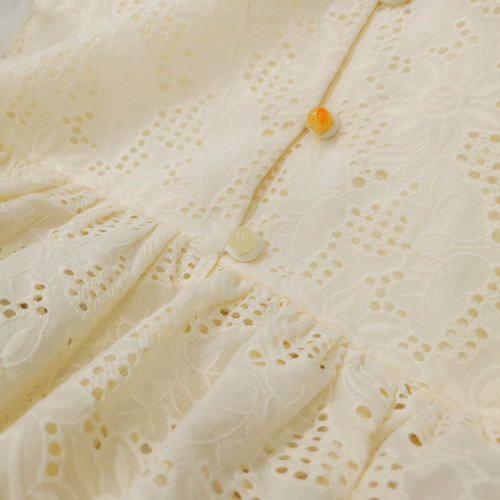 Buttercup Broderie Anglaise Peplum Top With Embroidered White Straps ...