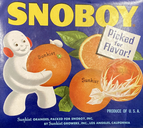 Snoboy Crate Label Sunkist Growers, In. | Fillmore Historical