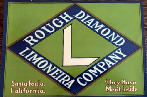 Rough Diamond Brand Crate Label from Limoneira Co. Santa Paula ...