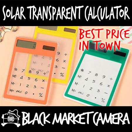 Solar Powered Transparent Slim Lightweight Pocket Touch Calculator ...