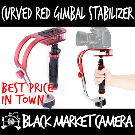 Mechanical Adjustable Camera Curved Red Gimbal Stabilizer w/ Removable ...
