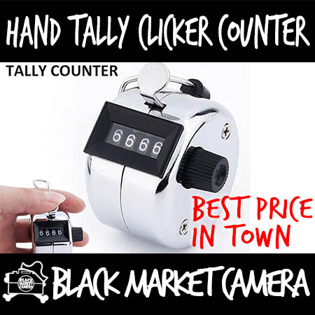 Portable Metal Chrome Mechanical Digit Counter Hand Tally Clicker ...