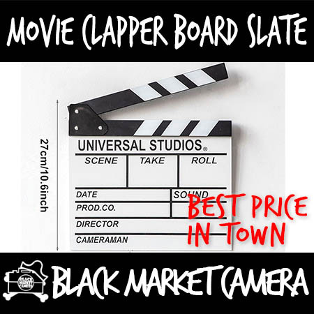 Clapper Board Movie Slate (Universal Studios) White | blackmarketcamera