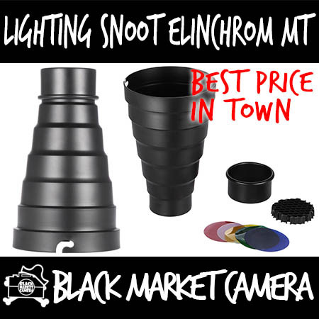 Studio Lighting Snoot with Honeycomb and Color Gel Filter Elinchrom ...