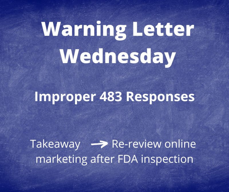 Improper 483 responses